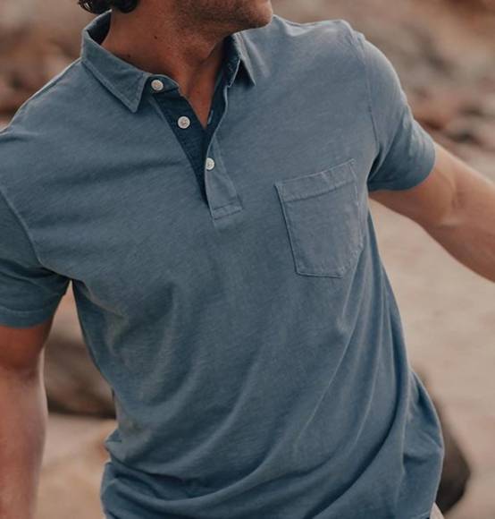 The Normal Brand | Shirts | New The Normal Brand Slub Polo In Nor Navy ...